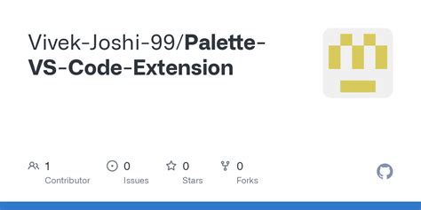 GitHub Vivek Joshi Palette VS Code Extension