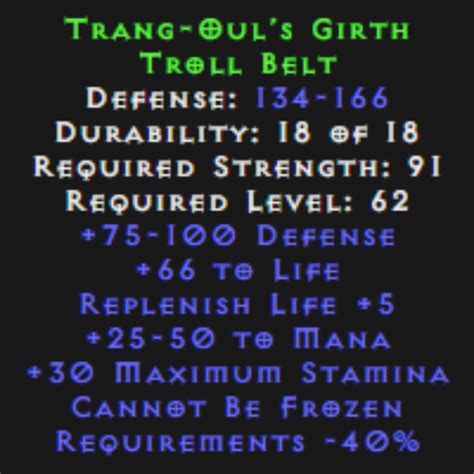 Buy D2r Trang Ouls Girth Belt Diablo 2 Resurrected D2r Item Shop