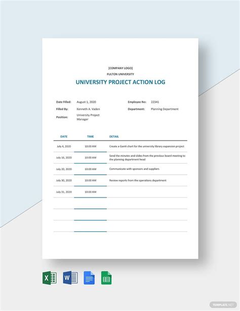 Project Management Issue Log Template In Excel Google Sheets Download Template Net