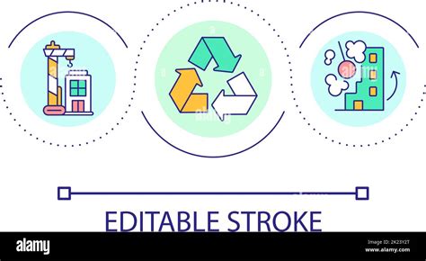 Recycling Of Old Buildings Loop Concept Icon Stock Vector Image And Art
