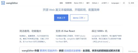 9款 Vue 富文本编辑器 Csdn博客