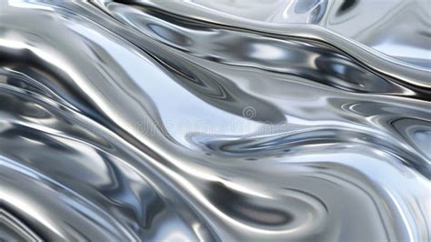 Abstract Metallic Waves Generative Ai Stock Image Image Of Hitech