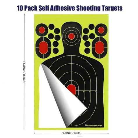 Shooting Targets Splatter Reactive Targets 5 And 10 Pack Silhouette