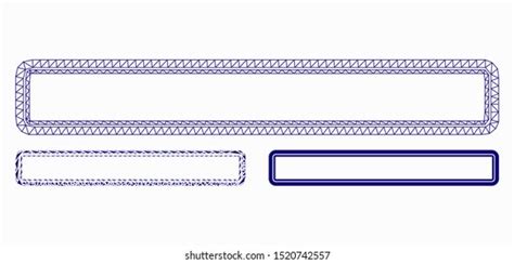 mesh double rounded rectangle frame model stock vector royalty free