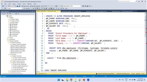 Stored Program Procedure And Function In Mssql Server Youtube