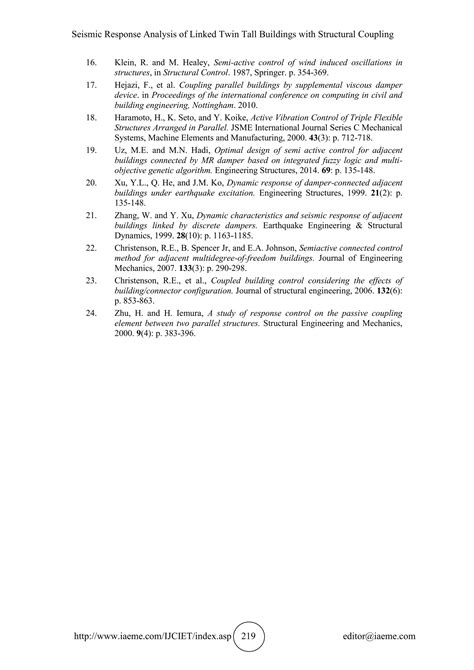 Seismic Response Analysis Of Linked Twin Tall Buildings With Structural Coupling Pdf