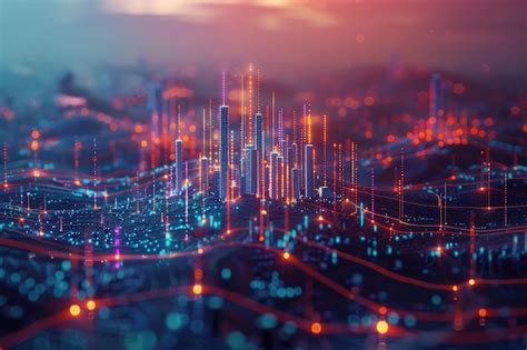 Premium Photo Smart City Data Technology Abstract Design Connection