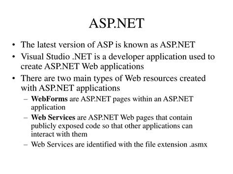 PPT - Introduction to ASP.NET PowerPoint Presentation, free download - ID:4775096