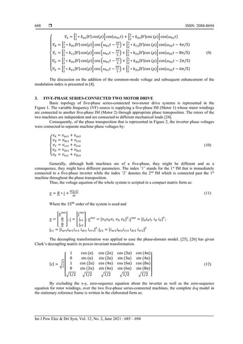 Modeling And Control Of Two Five Phase Induction Machines Connected In