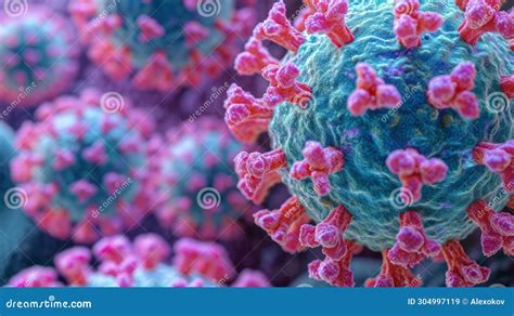 Nipah Virus Under A Microscope Ai Generated Stock Illustration