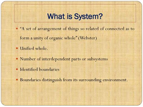 System Approach Theory