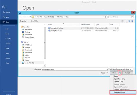 How To Open The Corrupted DOCX File Recovery Tips