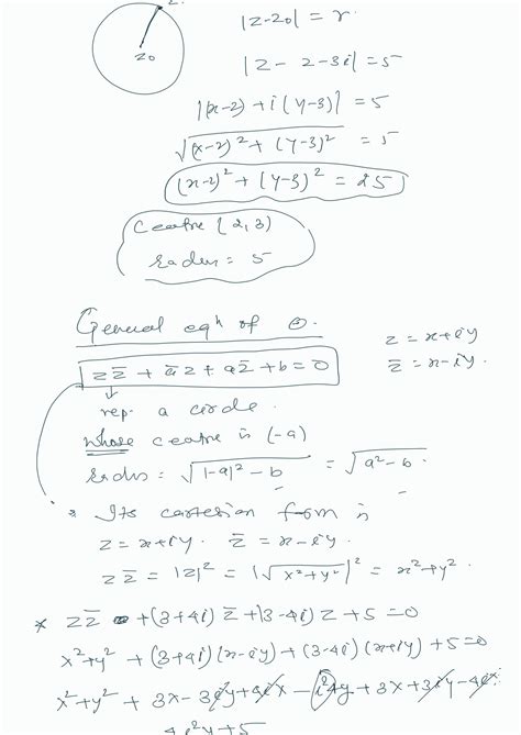 solution iit jee mathematics class xi complex numbers geometry notes