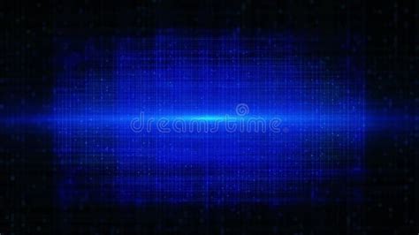 Abstract Blue Information Data Transforming Technology Concept Virtual Grid Pattern Simulation