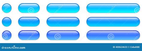 Set Of Blue Buttons With A Sewing Needle Silhouette Buttons With Two
