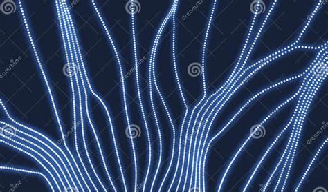 Array With Dynamic Emitted Particles 3d Technology Style Abstract