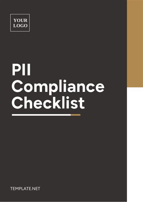 Free Pii Compliance Checklist Template To Edit Online