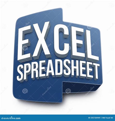 Excel Power 3d Microsoft Office Excel In Action Digital Data Analysis 3d Illustration Stock