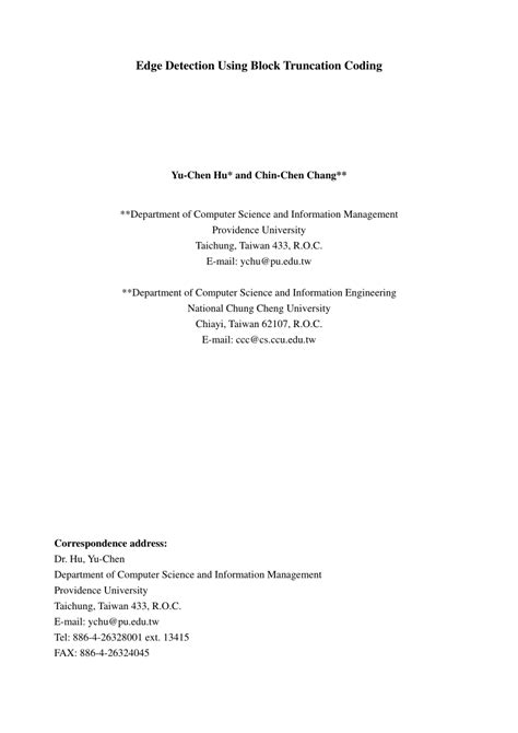 Pdf Edge Detection Using Block Truncation Coding