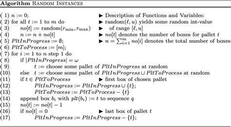 Construction Of Random But Realistic Instances For The Distribution