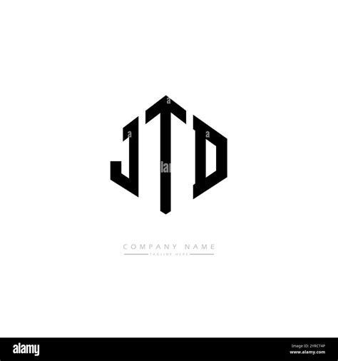 jtd letter logo design with polygon shape jtd polygon and cube shape