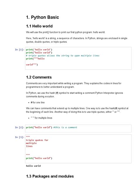 Python Basic 1 1 Hello World Pdf Control Flow Anonymous Function