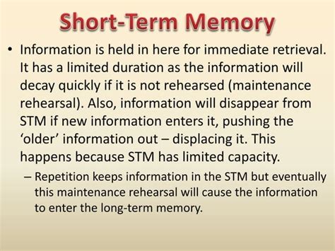 A Level Psychology Multi Store Memory Model New Spec PPTX Data Storage And Warehousing