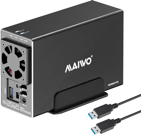 Amazon Com MAIWO Dual Bay Hard Drive RAID Enclosure With Cooling Fan For Inch SATA SSD