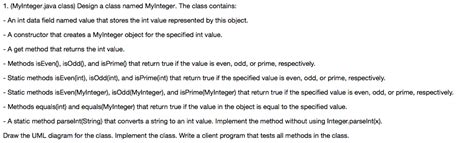 Solved Mylntegerjava Class Design A Class Named
