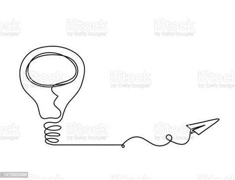 흰색에 선 그리기로 종이 비행기가 있는 추상 전구 0명에 대한 스톡 벡터 아트 및 기타 이미지 0명 개념 격언 Istock