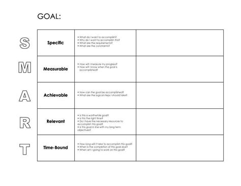 20 Smart Goal Action Plan Template Simple Template Design