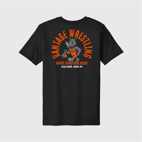 Vantage Hdhu Badge Tee Vantage Wrestling