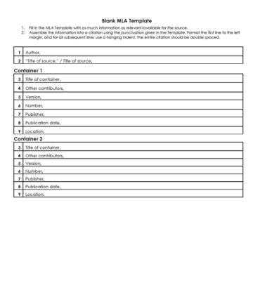 20 Free MLA Format Templates Essay Format Examples