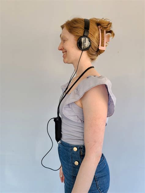Wearing Portable Loop Receiver Side View
