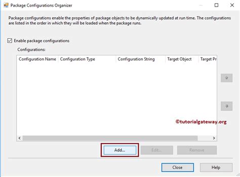 Ssis Package Configuration Using Sql Server