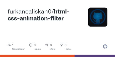 GitHub Furkancaliskan0 Html Css Animation Filter