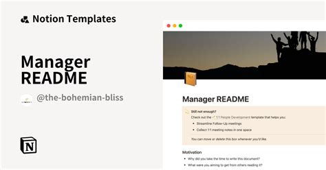 manager readme template notion marketplace