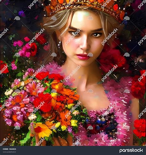 دختر زیبای عاشق غمگین با گلهای زیبا در دست در لباس زیبا در انتظار عشق 1644625