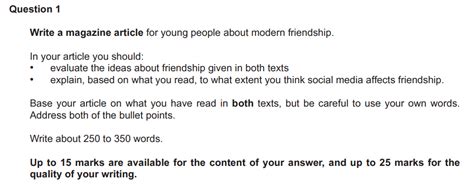 IGCSE Article Model Answer CIE English Language Revision