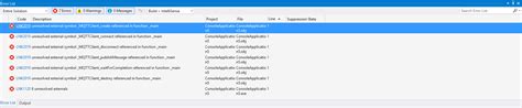 Error Code Lnk2019 · Issue 121 · Eclipse Pahopahomqttcpp · Github