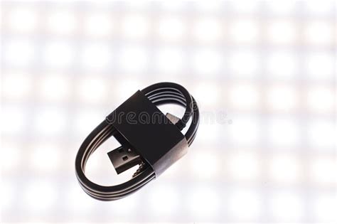 Usb And Type C Cable On White Background Stock Image Image Of Accessories Charger 352157887