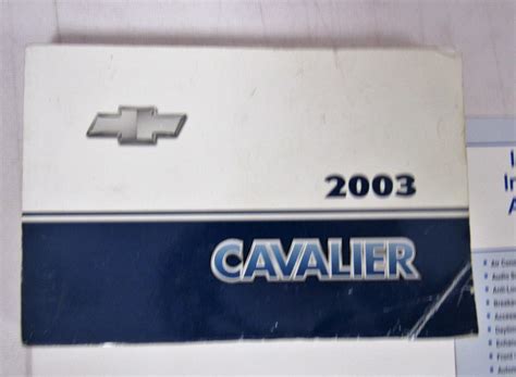 2003 Chevrolet Cavalier Owners Manual