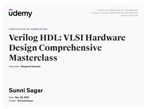 Sunni Sagar On Linkedin Veriloghdl Vlsi Udemy Onlinelearning