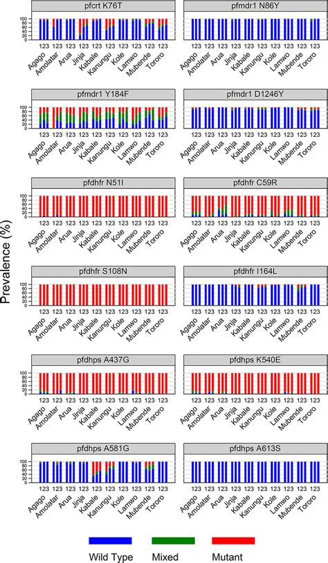 Prevalence Of Wild Type Mixed And Mutant Alleles At The Named Sites