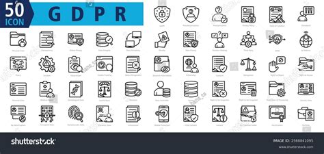 Gdpr Icon Set Pseudonymisation Anonymization Privacy Stock Vector Royalty Free 2568841095
