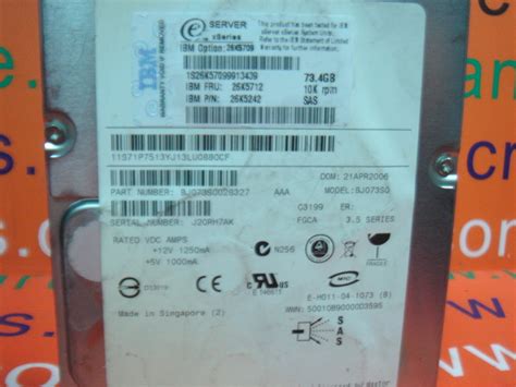 Ibm 8j073s0 73 4gb Sas Hard Disk Drive Plc Dcs Servo Control Motor Power Supply Ipc Robot