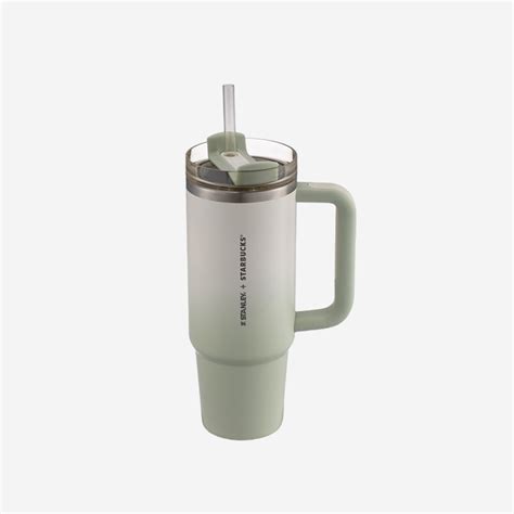 스탠리 X 스타벅스 더 퀜처 H2 0 플로우스테이트 텀블러 887ml 그라데이션 그린 Stanley Kream