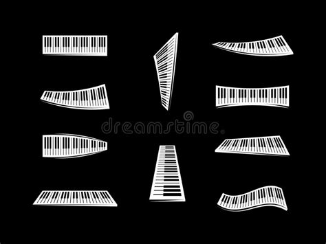 Elegant Piano Design Elements Set Stock Vector Illustration Of Postcard Melody 313090710