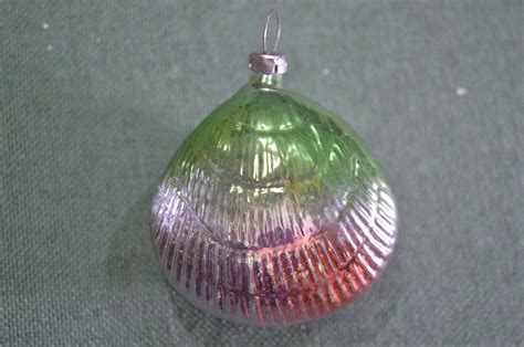 Купить Елочная новогодняя игрушка Ракушка раковина Стекло СССР в интернет аукционе