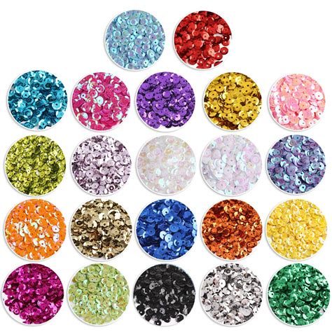 9460 Pcs Cup Sequins Bulk Mixed Colors Loose Sequins For Crafts Sequins And
